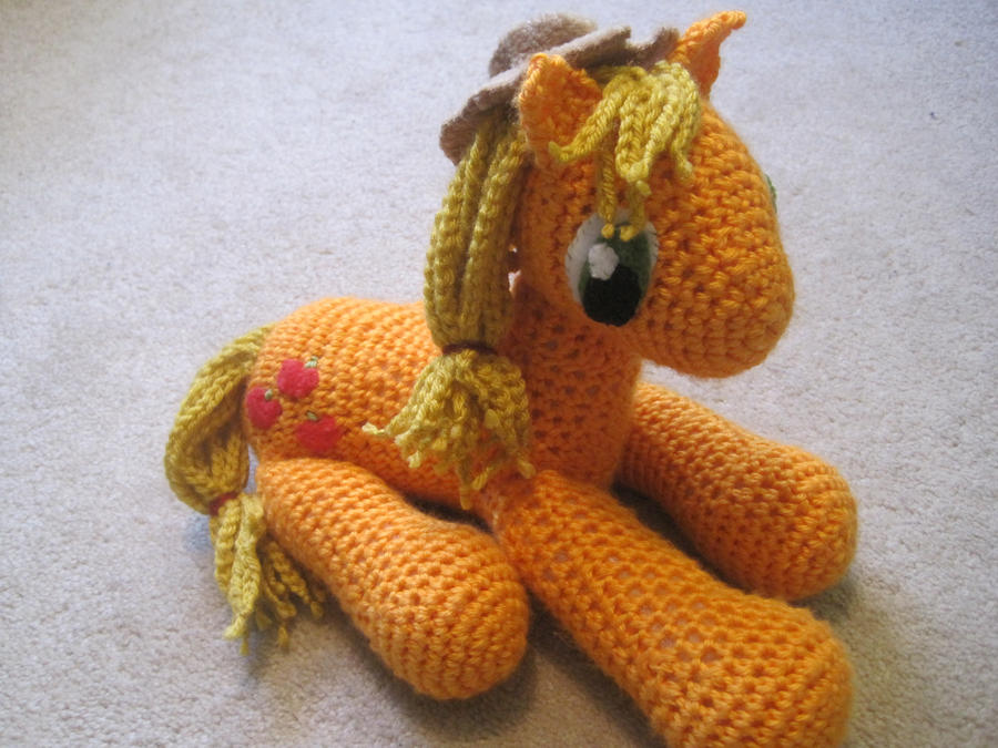 #2944861 - safe, artist:dragonknighttara, applejack, pony, amigurumi ...