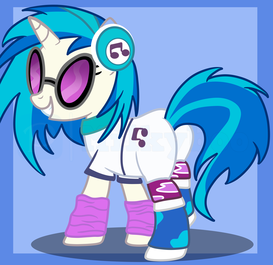 #2946285 - safe, artist:milkyboo898, dj pon-3, vinyl scratch, pony, unicorn, g4, absurd ...