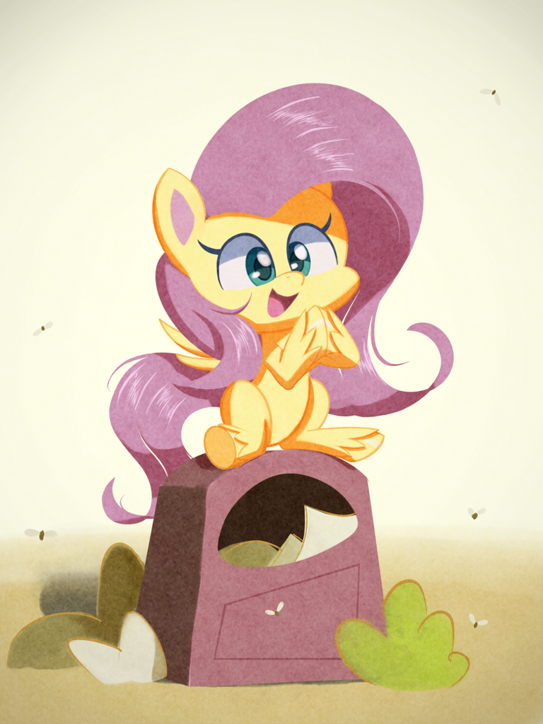 #2947163 - safe, artist:pitybug, fluttershy, fly, insect, pegasus, pony ...