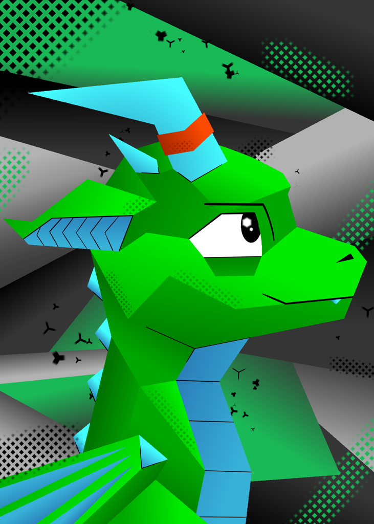 #2948778 - safe, artist:zocidem, oc, oc only, oc:fridis, dragon, angular, bust, portrait, simple ...