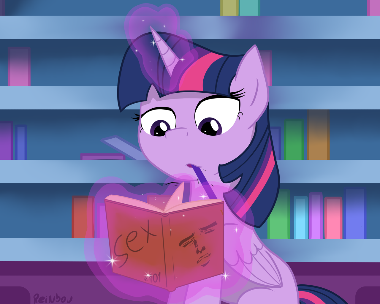 #2948805 - suggestive, artist:reinbou, twilight sparkle, alicorn, pony ...