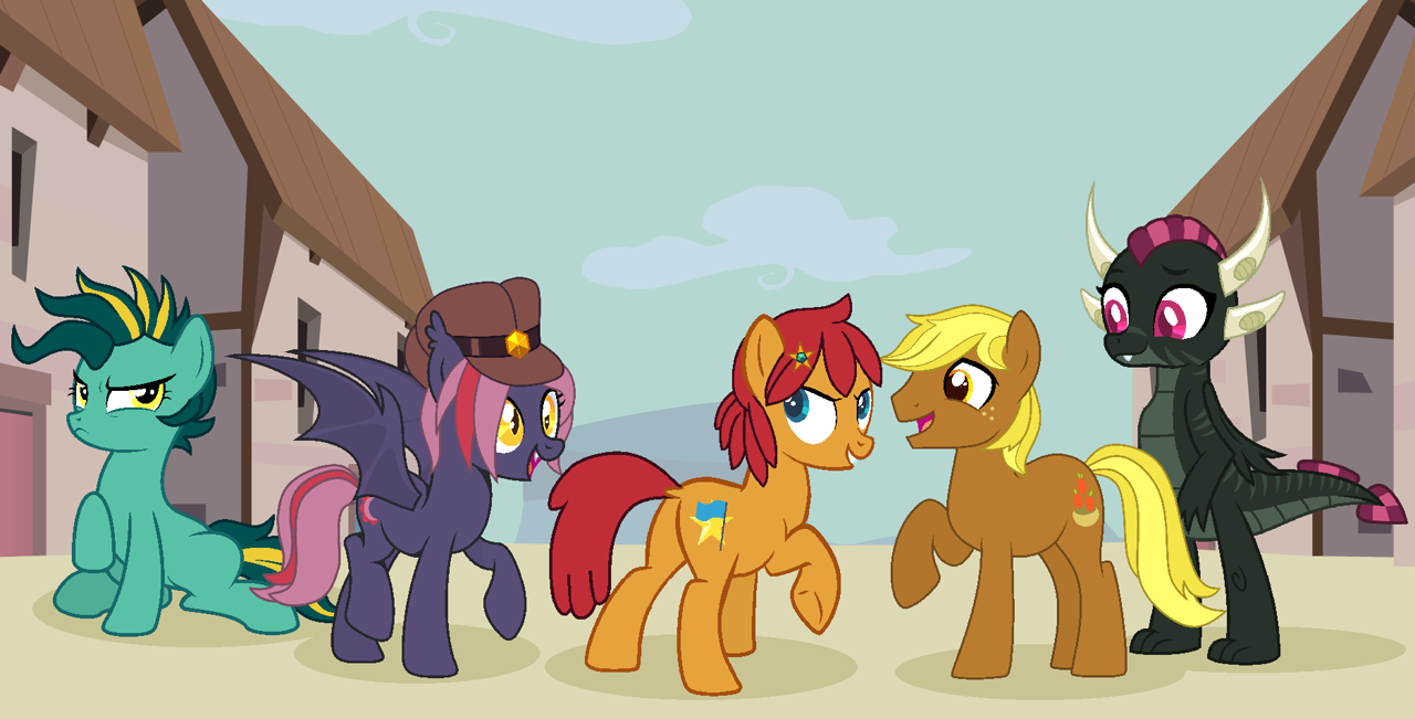 #2949244 - safe, artist:lillyleaf101, oc, oc:apple basket, oc:furia, oc ...