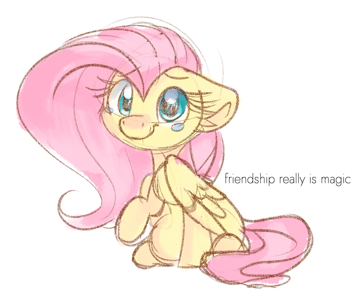 #2950790 - safe, artist:lbrcloud, fluttershy, pegasus, pony, g4, cute, ears back, female, mare ...