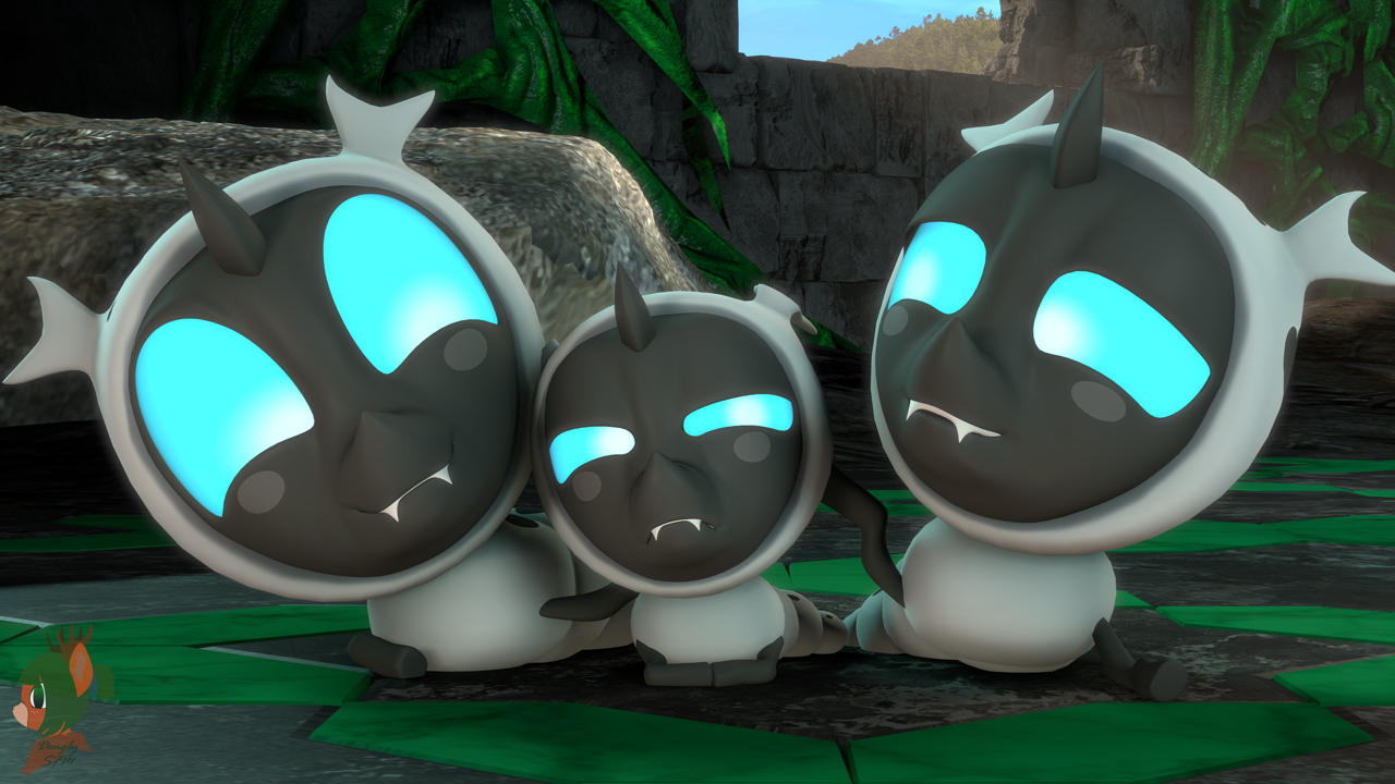 #2939776 - safe, artist:donglysfm, changeling, changeling larva, 3d ...