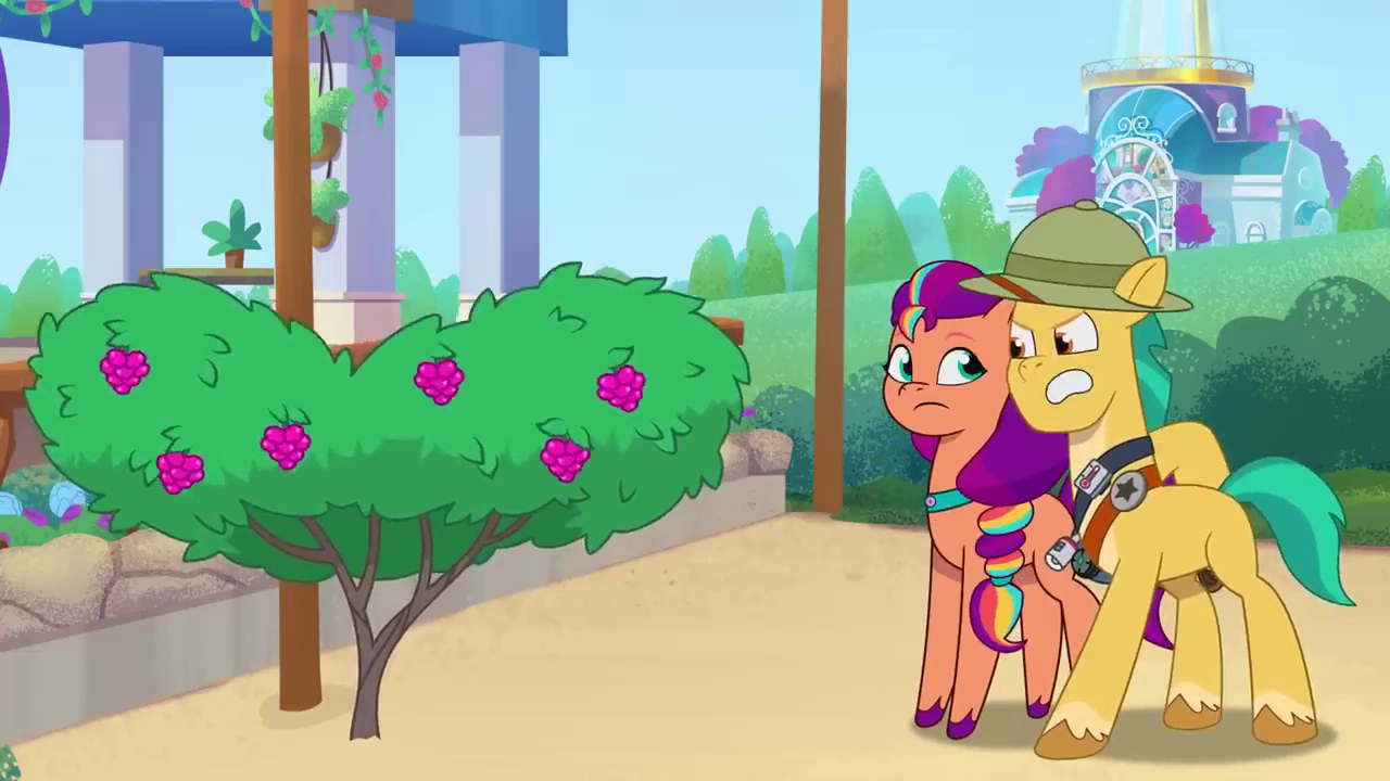 #2939939 - safe, screencap, hitch trailblazer, sunny starscout, earth pony, pony, g5, lost in ...