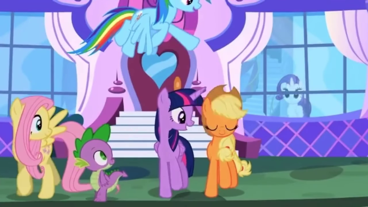 #2951562 - safe, screencap, applejack, fluttershy, pinkie pie, rainbow ...