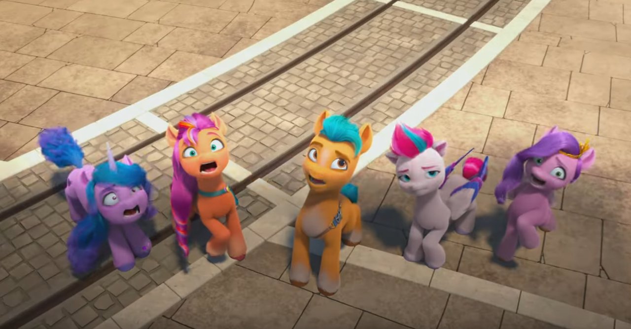 #2952932 - safe, screencap, hitch trailblazer, izzy moonbow, pipp ...