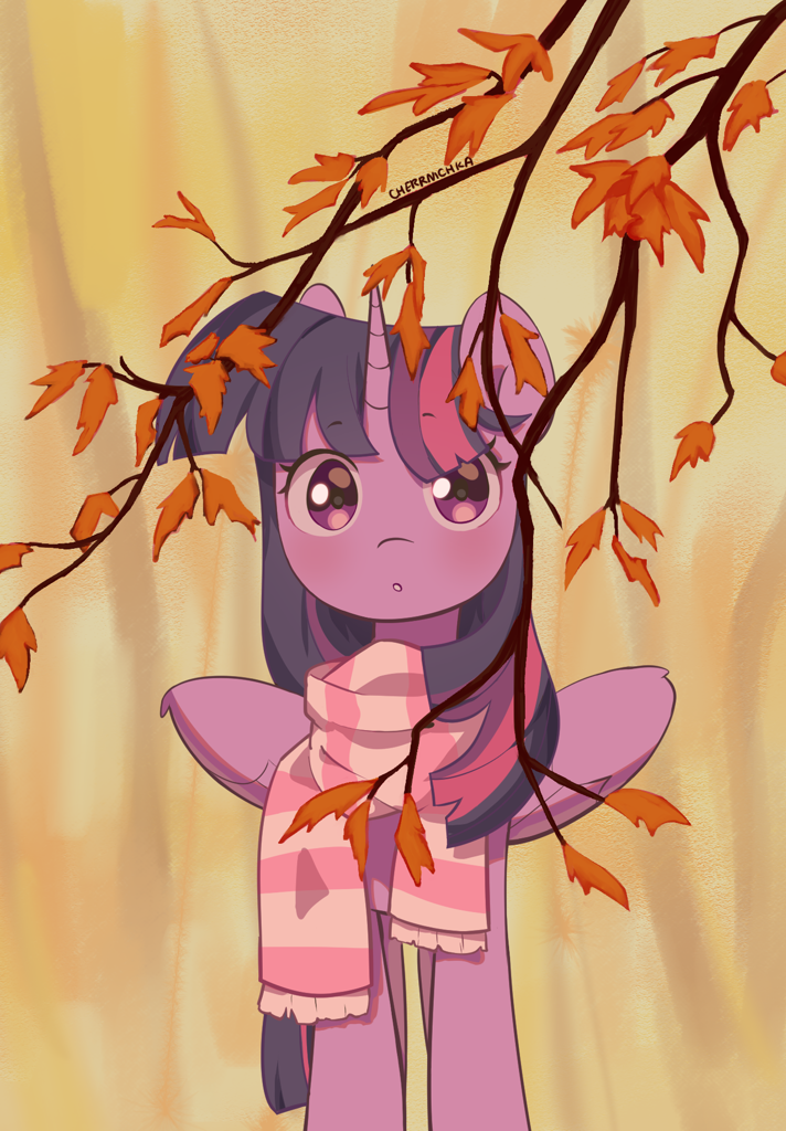 #2952978 - safe, artist:cherrnichka, twilight sparkle, alicorn, pony ...