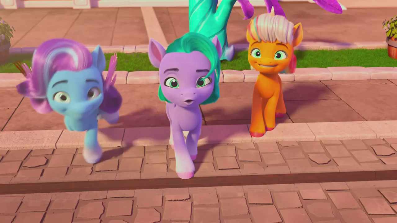 #2953151 - safe, screencap, glory (g5), hitch trailblazer, peach fizz, seashell (g5), earth pony ...