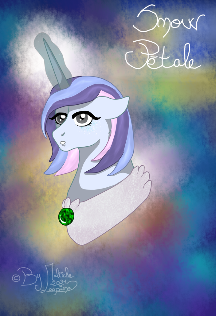 #2954347 - safe, artist:loopina, oc, oc:snow petale, pony, unicorn ...