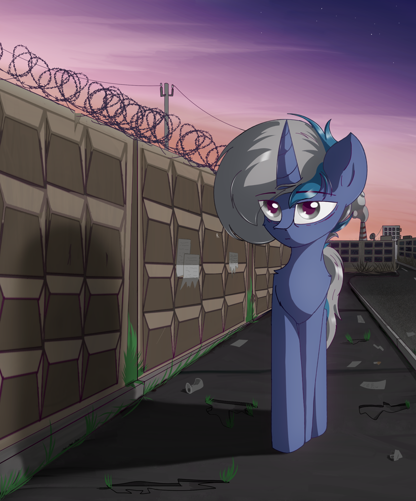 #2954730 - safe, artist:rainydark, oc, oc only, pony, unicorn, barbed ...