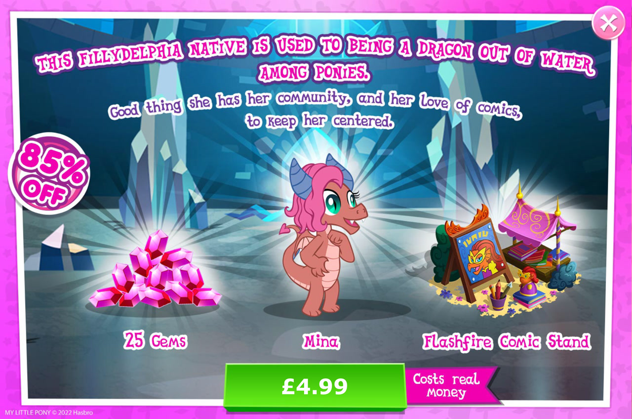 #2954780 - safe, gameloft, idw, flashfire, mina, dragon, g4, my little ...
