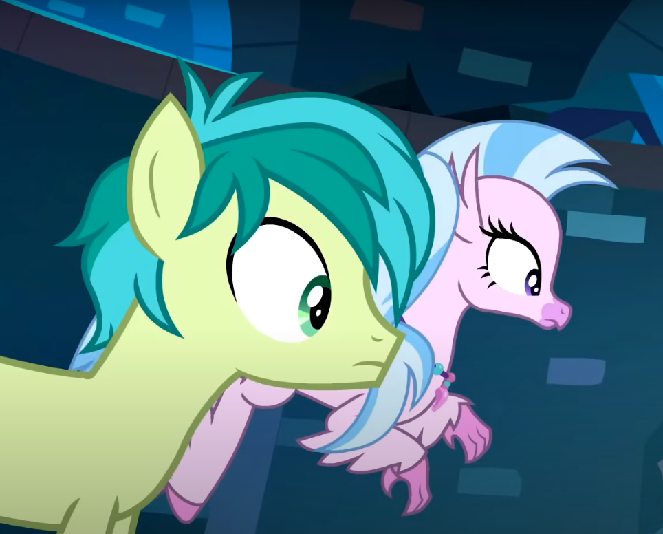 #2956537 - safe, screencap, sandbar, silverstream, classical hippogriff ...