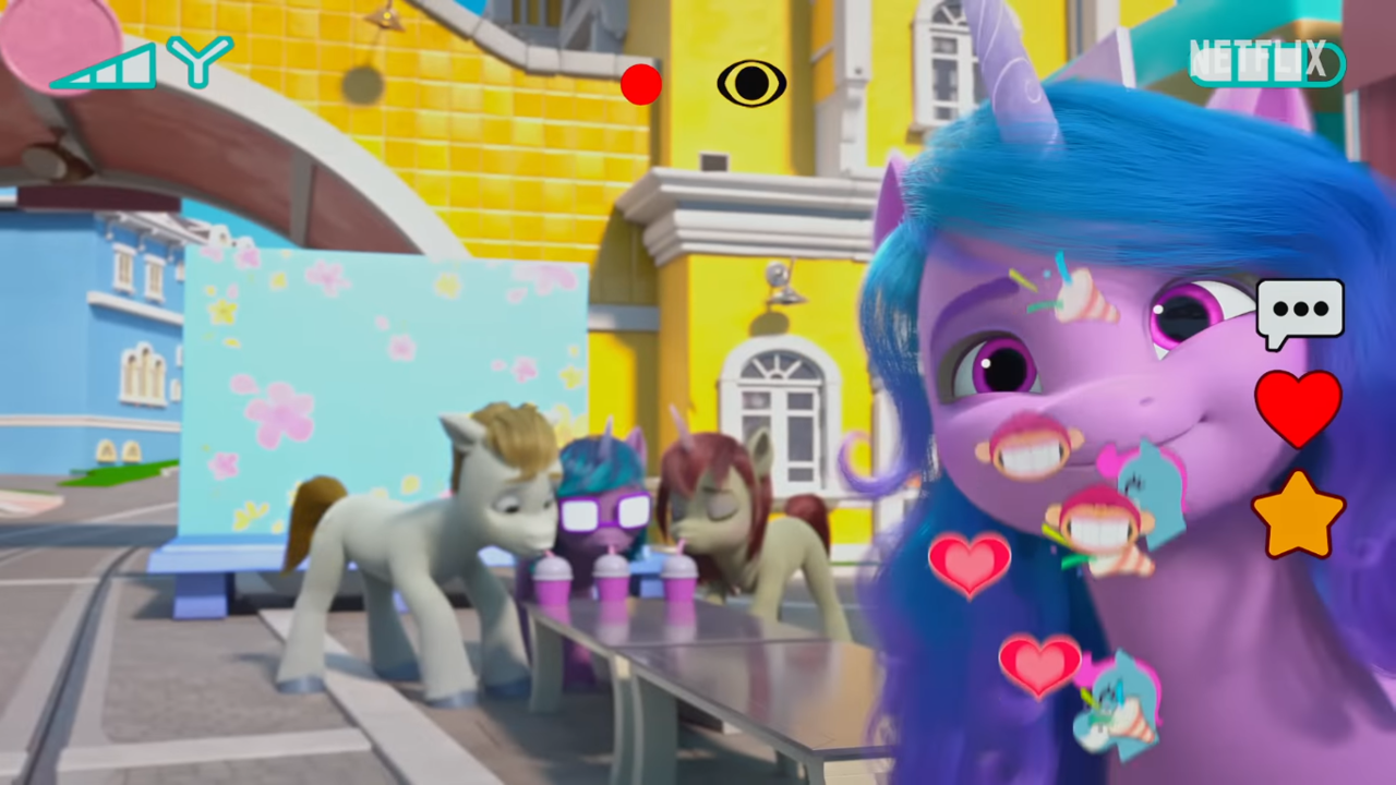 #2956663 - safe, screencap, izzy moonbow, earth pony, pony, unicorn, g5, izzy does it, my little ...