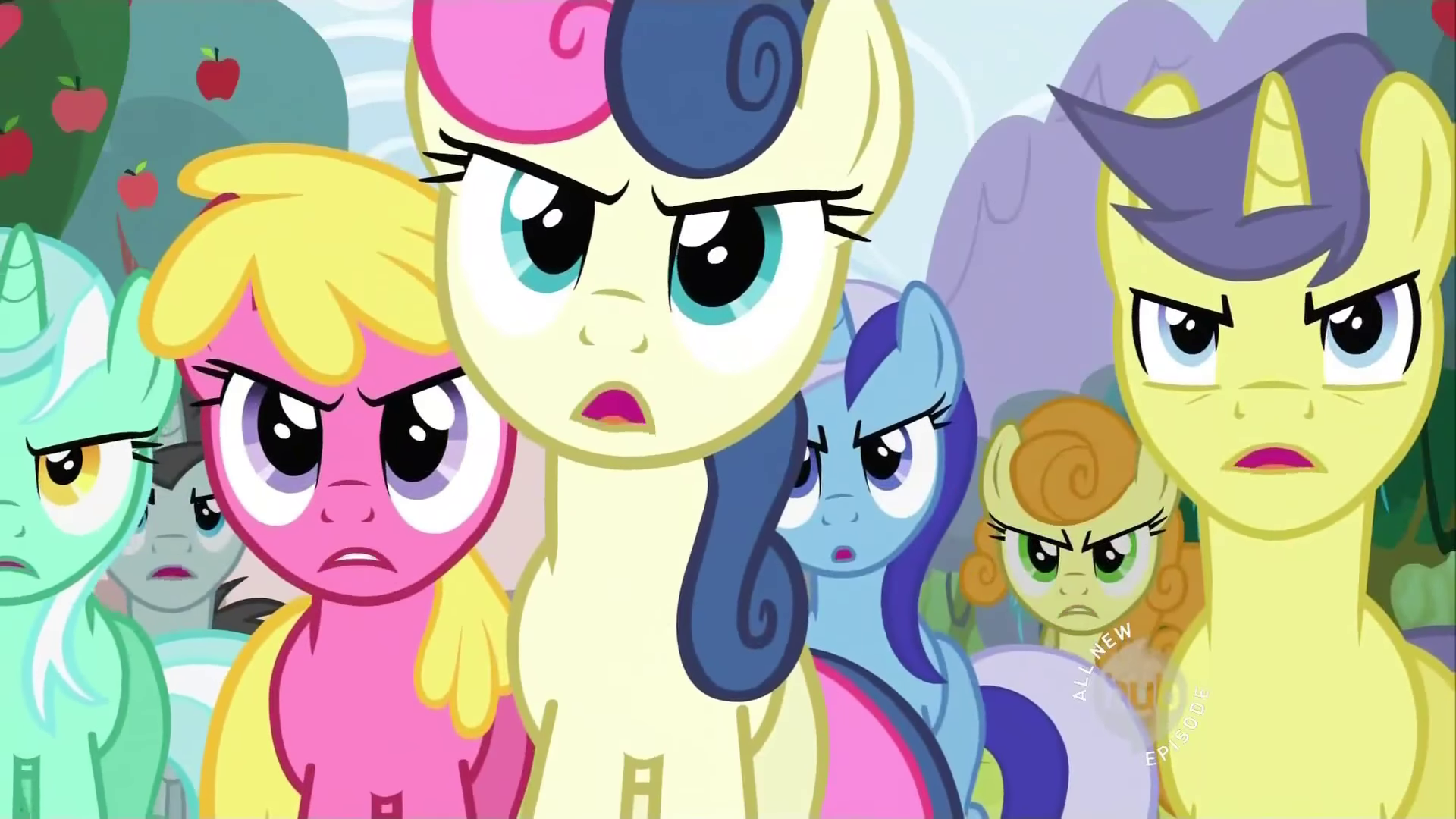 #2957173 - safe, screencap, bon bon, carrot top, cherry berry, comet ...