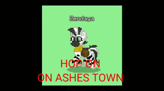 #2957848 - safe, artist:kittykat, oc, oc:zendaya, pony, zebra, ashes town, pony town, animated ...