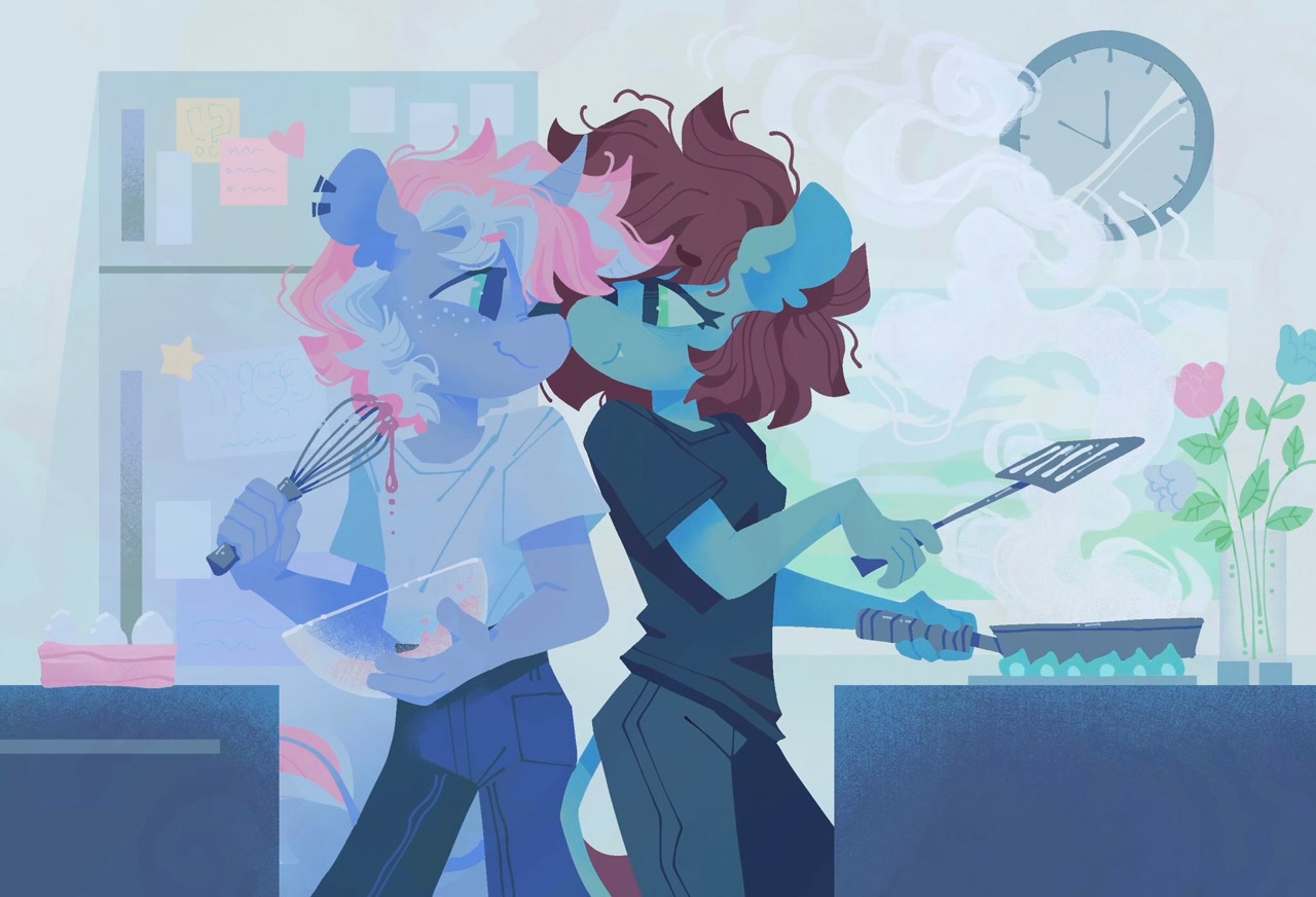 #2940768 - safe, artist:astroeden, oc, oc only, earth pony, unicorn ...