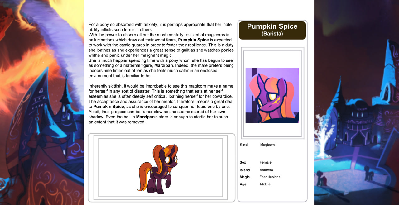 #2941342 - safe, artist:lummh, artist:ternonadime, oc, oc only, oc:pumpkin spice, pony, comic ...