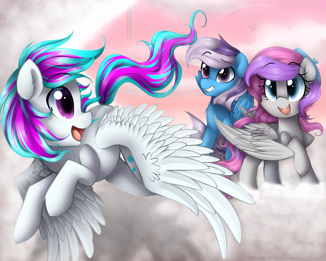 #2942015 - safe, artist:meotashie, oc, oc only, pegasus, pony, female, high res, male, pegasus ...