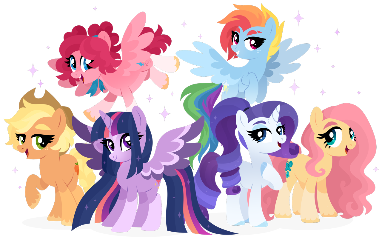 #2942997 - safe, artist:kabuvee, applejack, fluttershy, pinkie pie ...