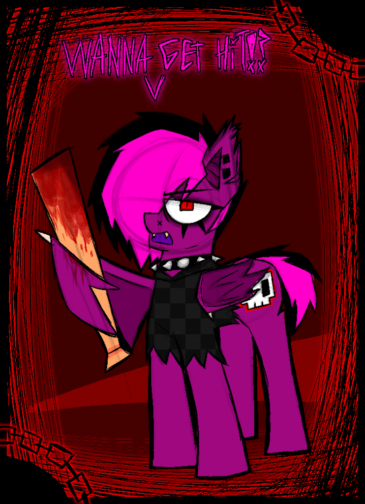 #2943396 - grimdark, artist:xxv4mp_g4z3rxx, oc, oc only, oc:violet ...