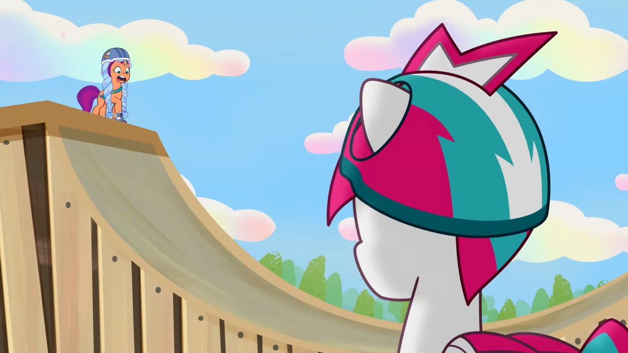 #2943994 - safe, screencap, sunny starscout, zipp storm, earth pony ...