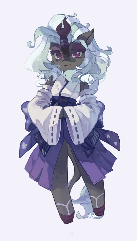 #3024429 - safe, artist:saxopi, oc, oc only, oc:jinx kurai, kirin, semi ...