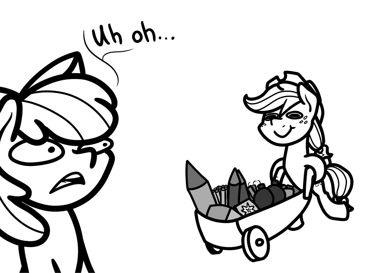 #3026208 - safe, artist:ewoudcponies, apple bloom, applejack, earth ...