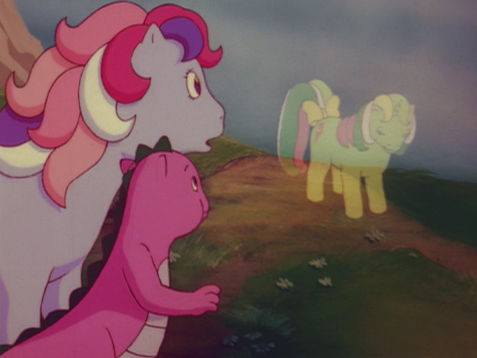 #3026457 - safe, screencap, mimic (g1), spike (g1), sweet stuff, dragon ...