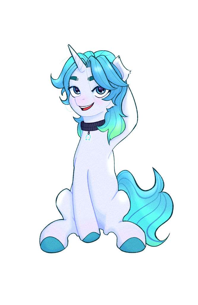 #3026503 - safe, artist:anbyz, oc, oc only, oc:ômega, pony, unicorn, 2023 community collab ...