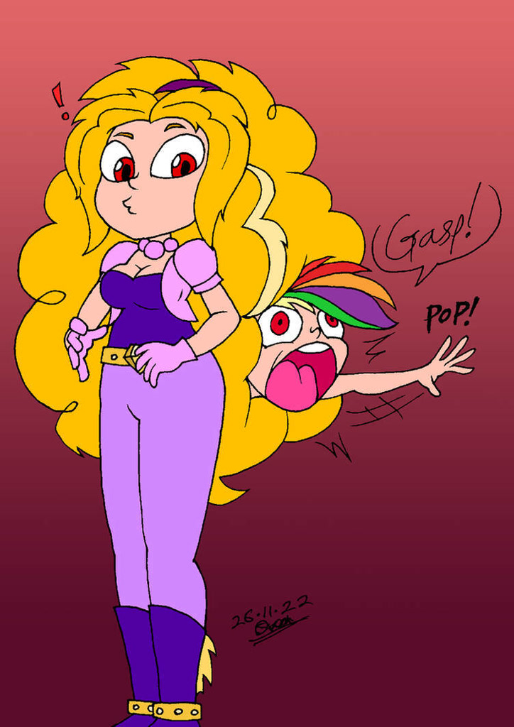 #3027019 - safe, artist:tmntsam, adagio dazzle, rainbow dash, human, equestria girls, g4 ...