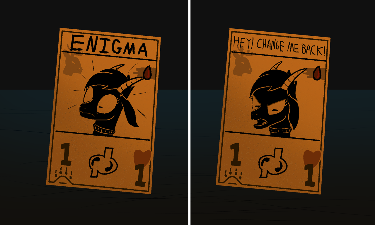 #3027161 - safe, artist:mightyshockwave, oc, oc only, oc:enigma, angry ...