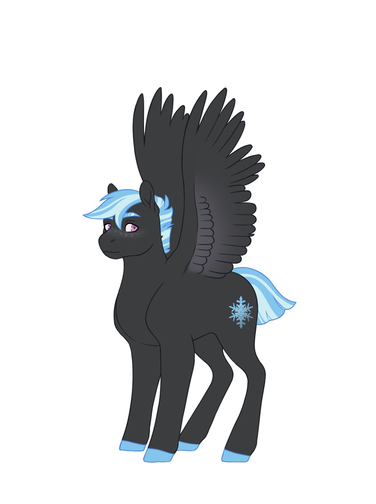#3027449 - safe, artist:celeriven, oc, oc only, oc:snow storm, pegasus, pony, male, offspring ...