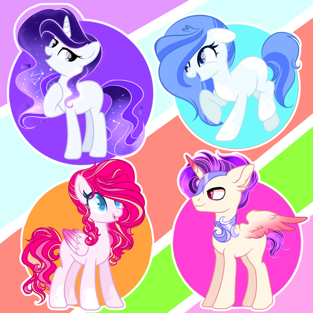 #3028071 - safe, artist:harmonyvitality-yt, oc, oc only, alicorn, earth pony, pegasus, pony ...