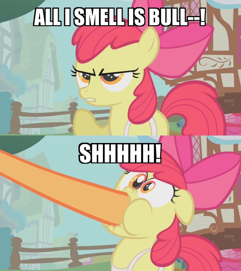 #3028212 - safe, edit, edited screencap, screencap, apple bloom, applejack, earth pony, pony ...