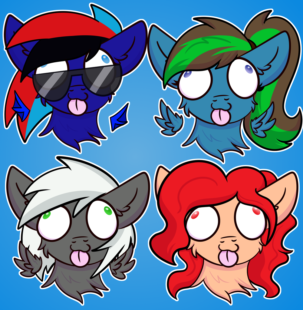 #3028887 - safe, artist:exobass, bat pony, pegasus, pony, blue ...