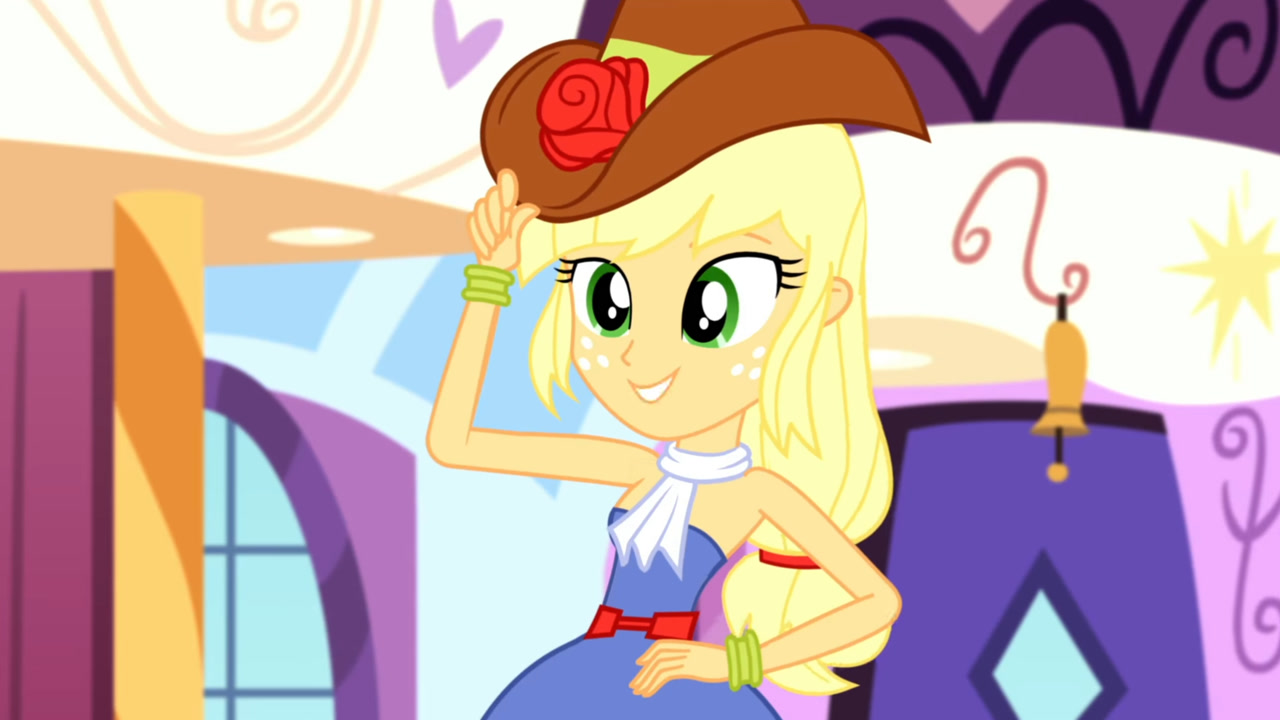 #3029208 - safe, screencap, applejack, human, eqg summertime shorts ...