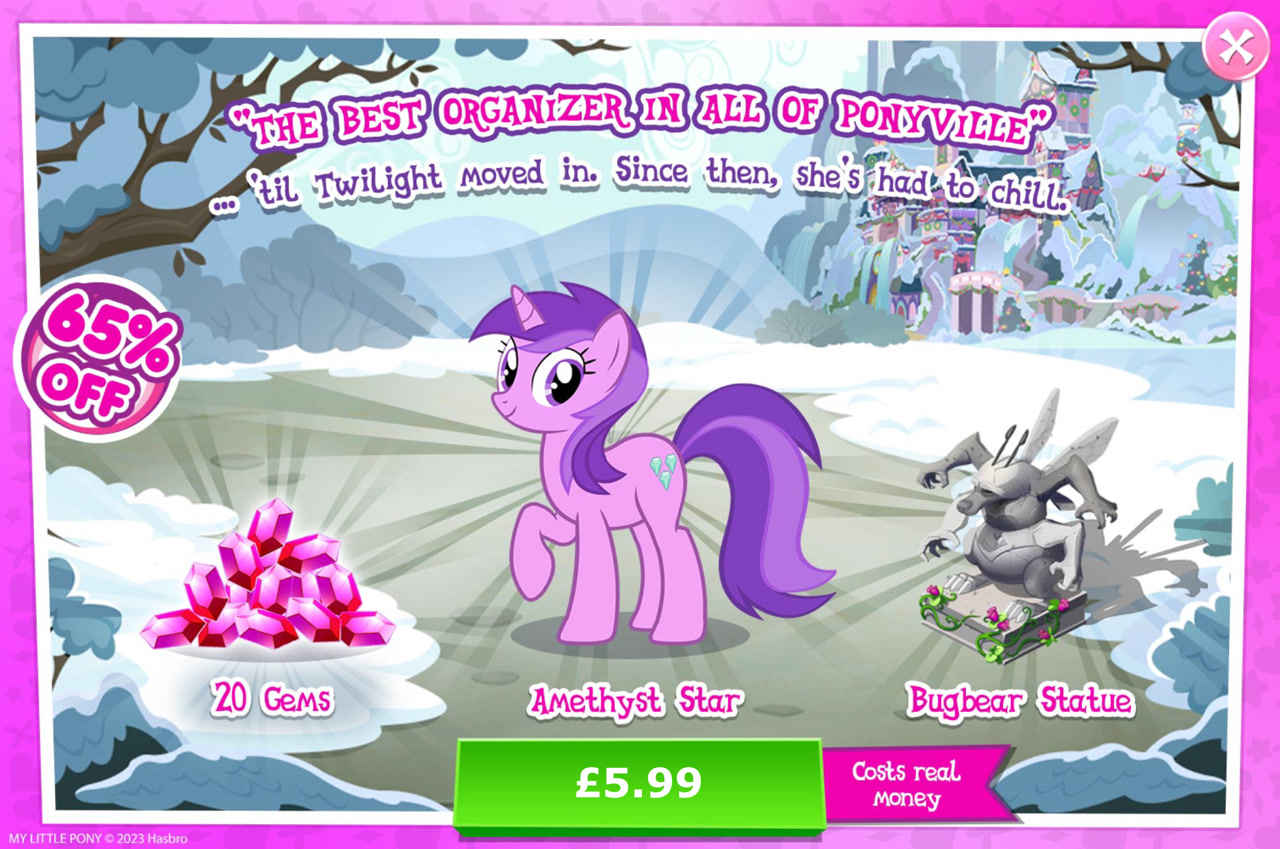 #3029986 - safe, gameloft, amethyst star, sparkler, bugbear, pony, unicorn, g4, my little pony ...