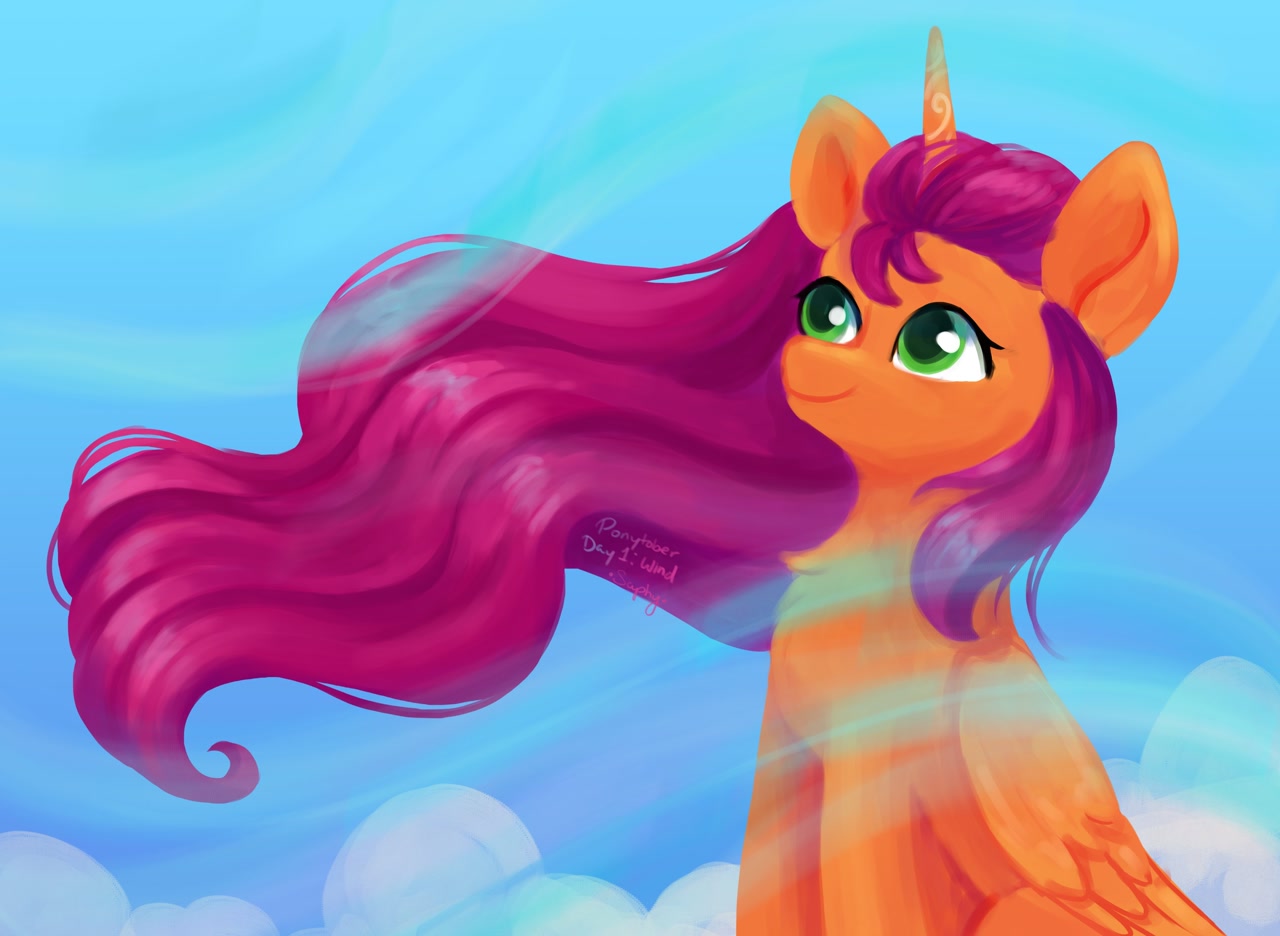 #3030312 - safe, artist:saphypone, sunny starscout, alicorn, pony, g5 ...