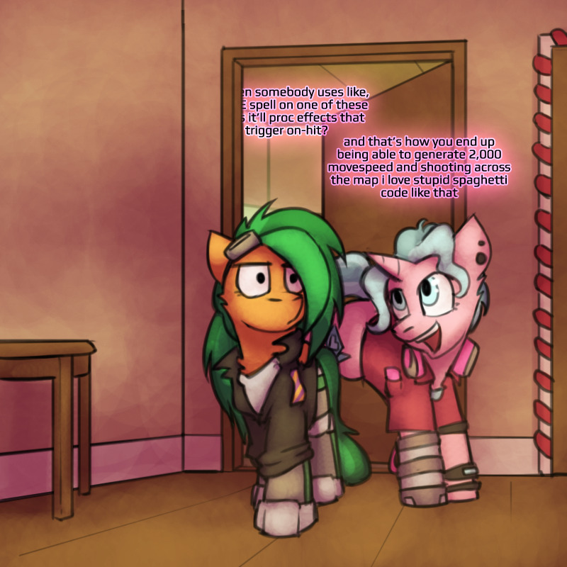 #3030429 - safe, artist:captainhoers, oc, oc only, oc:atom smasher, oc:candy chip, cyborg ...