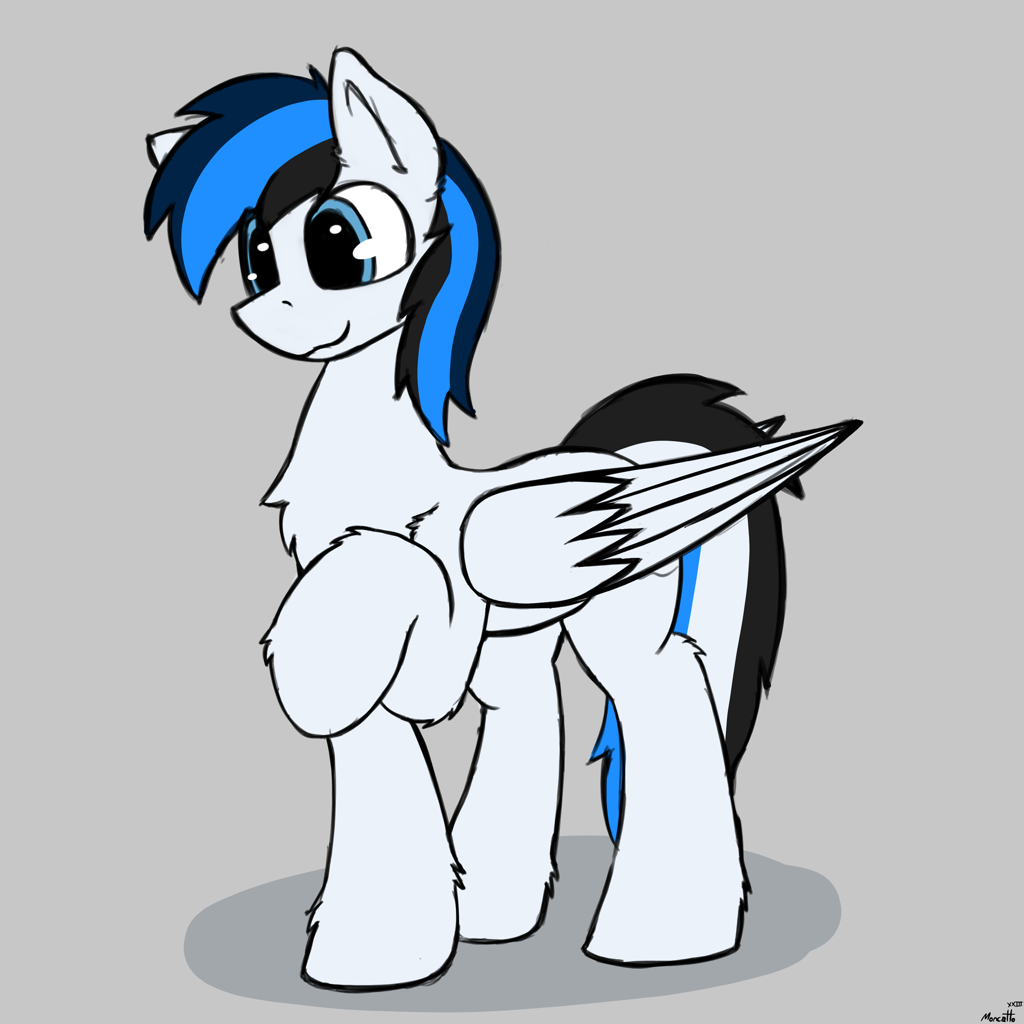 #3031057 - safe, artist:monycaalot, oc, oc only, oc:waver, pegasus, pony, colored sketch, high ...