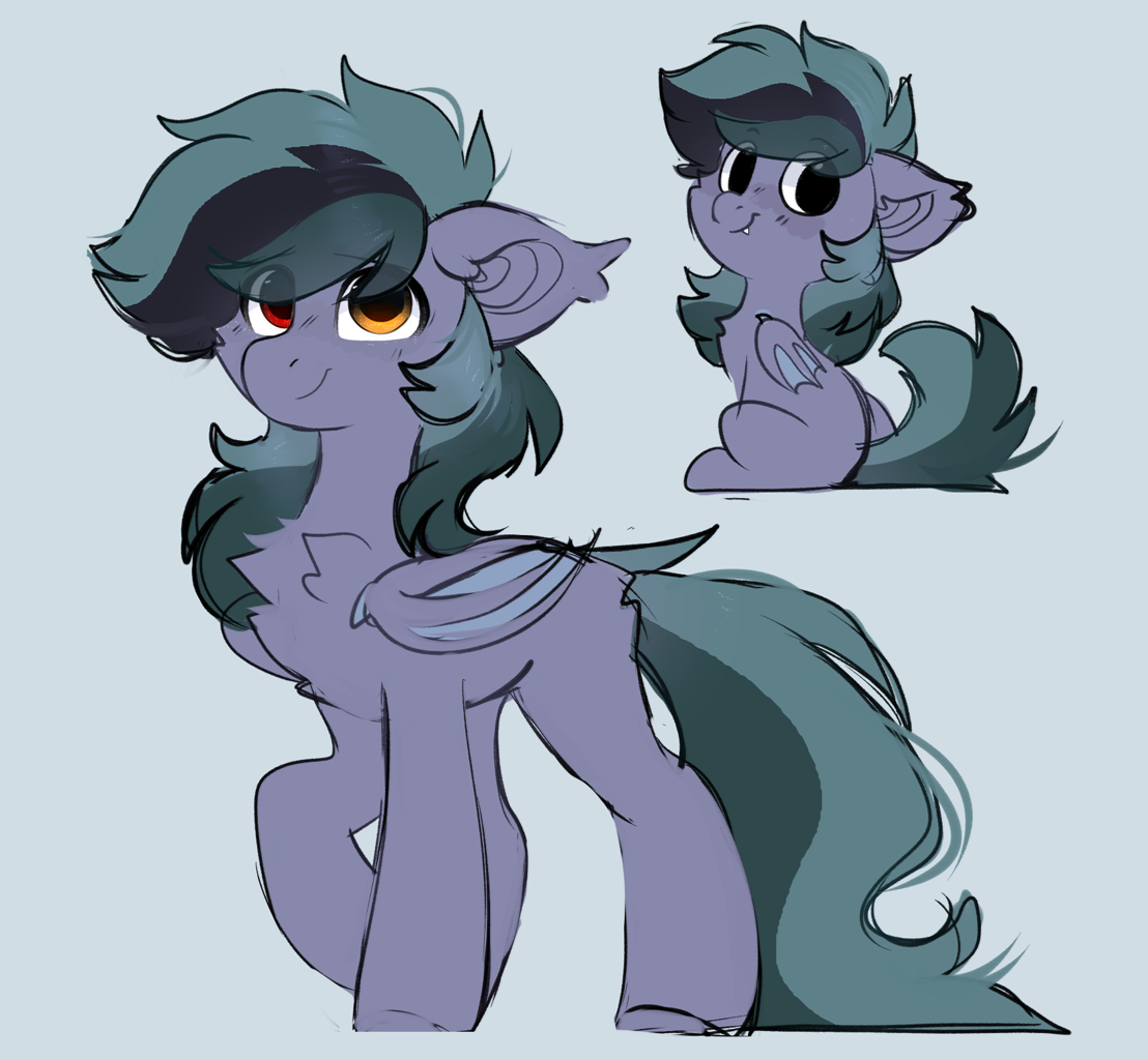 #3031304 - safe, artist:little-sketches, oc, oc only, oc:scrimmy, bat ...