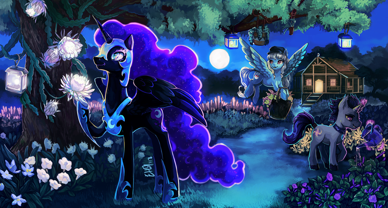 #3031959 - safe, artist:artpaca, artist:eiolf, nightmare moon, oc, oc ...