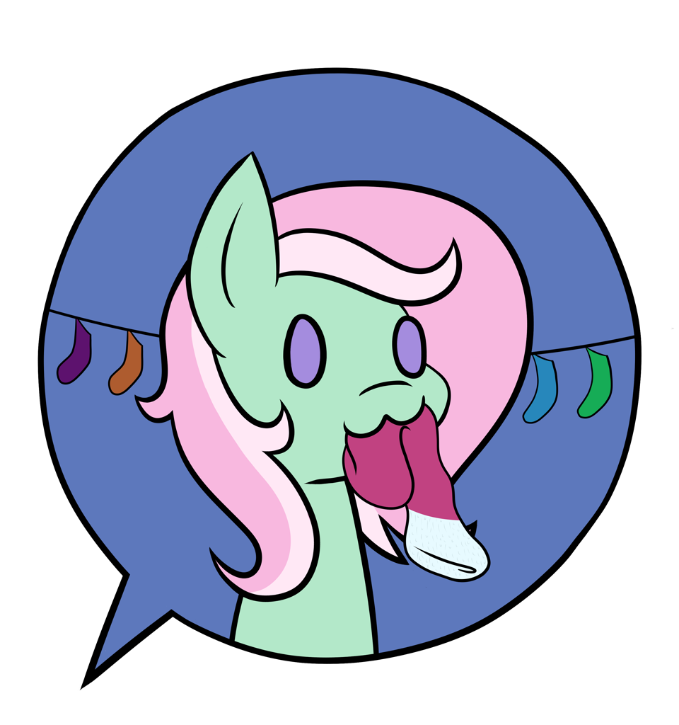 #3032366 - safe, artist:sassysvczka, derpibooru exclusive, minty, earth pony, pony, :3, clothes ...