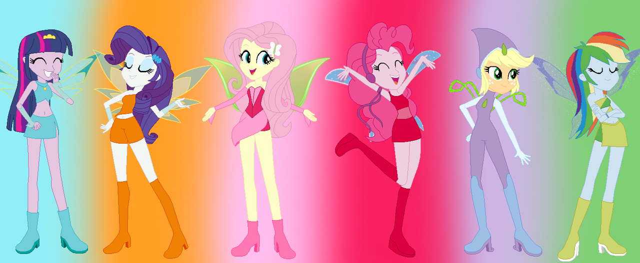 #3032581 - safe, artist:selenaede, artist:unicorngirl06, applejack, fluttershy, pinkie pie ...