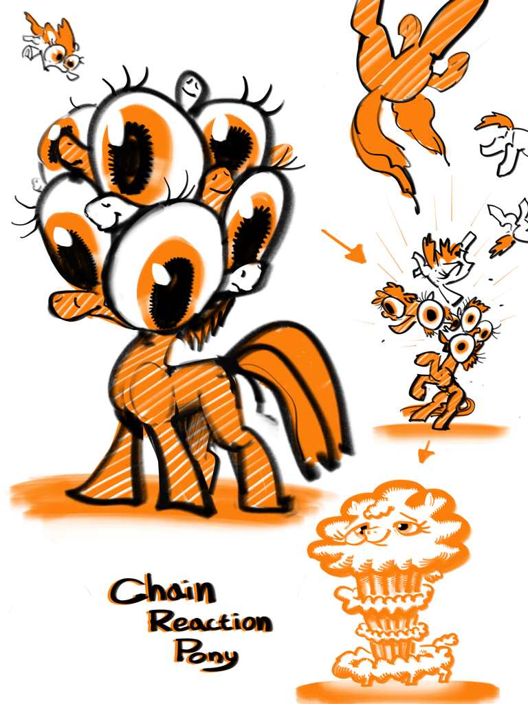 #3033253 - safe, artist:ja0822ck, oc, pony, butt, chain reaction ...