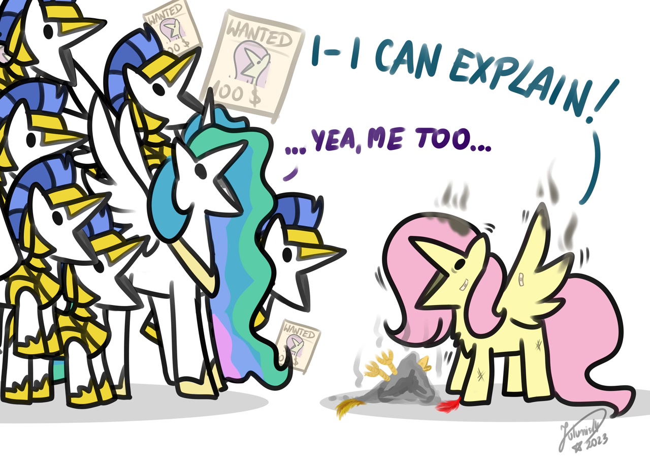 #3033475 - safe, artist:julunis14, fluttershy, philomena, princess ...