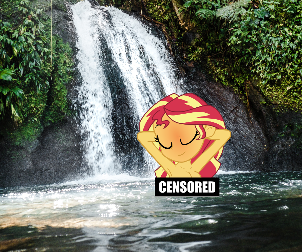 #3033791 - artist needed, suggestive, sunset shimmer, human, equestria girls, g4, bath, breasts ...