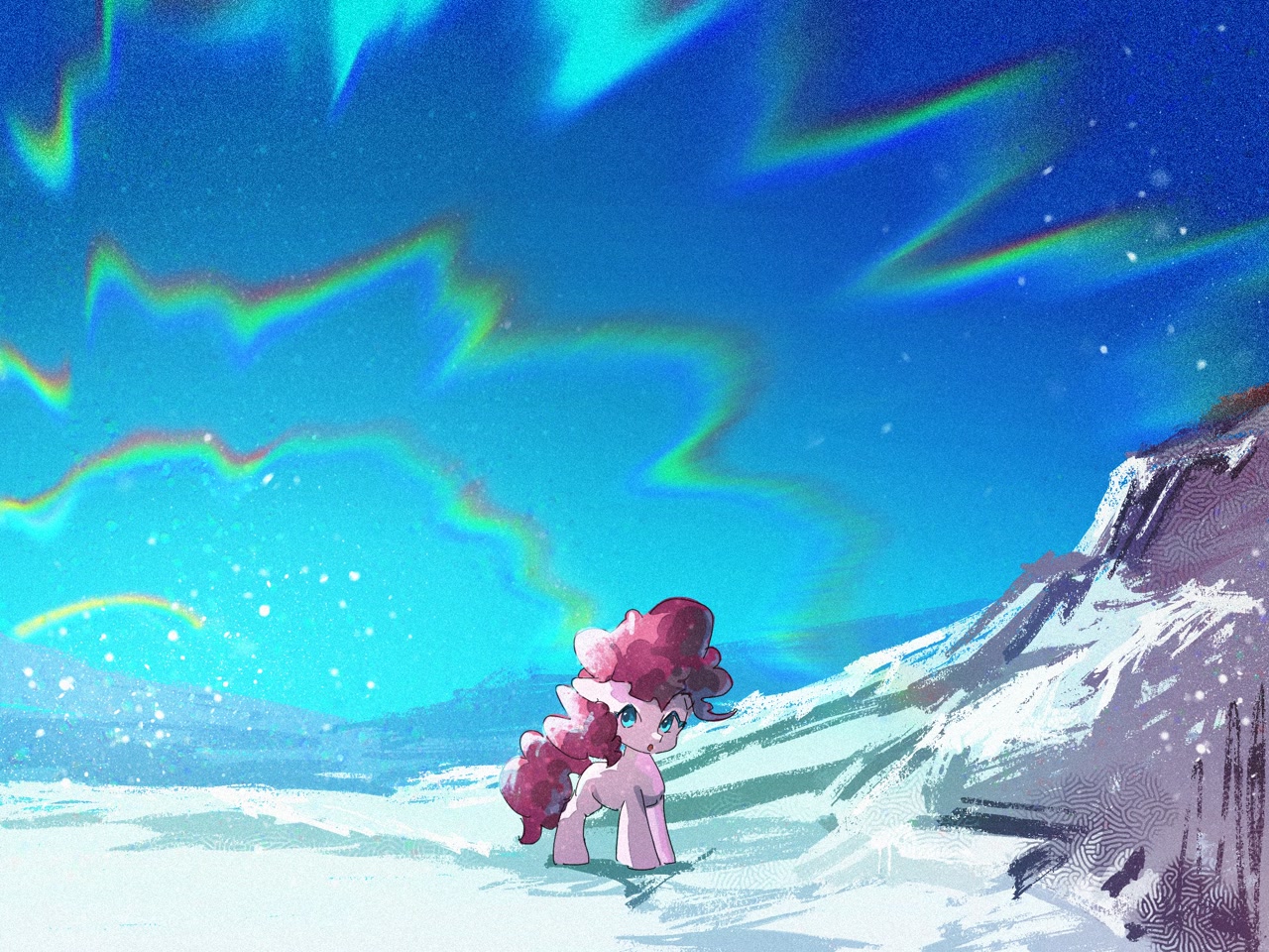 #3034511 - safe, artist:lendftcn, pinkie pie, earth pony, pony, aurora ...