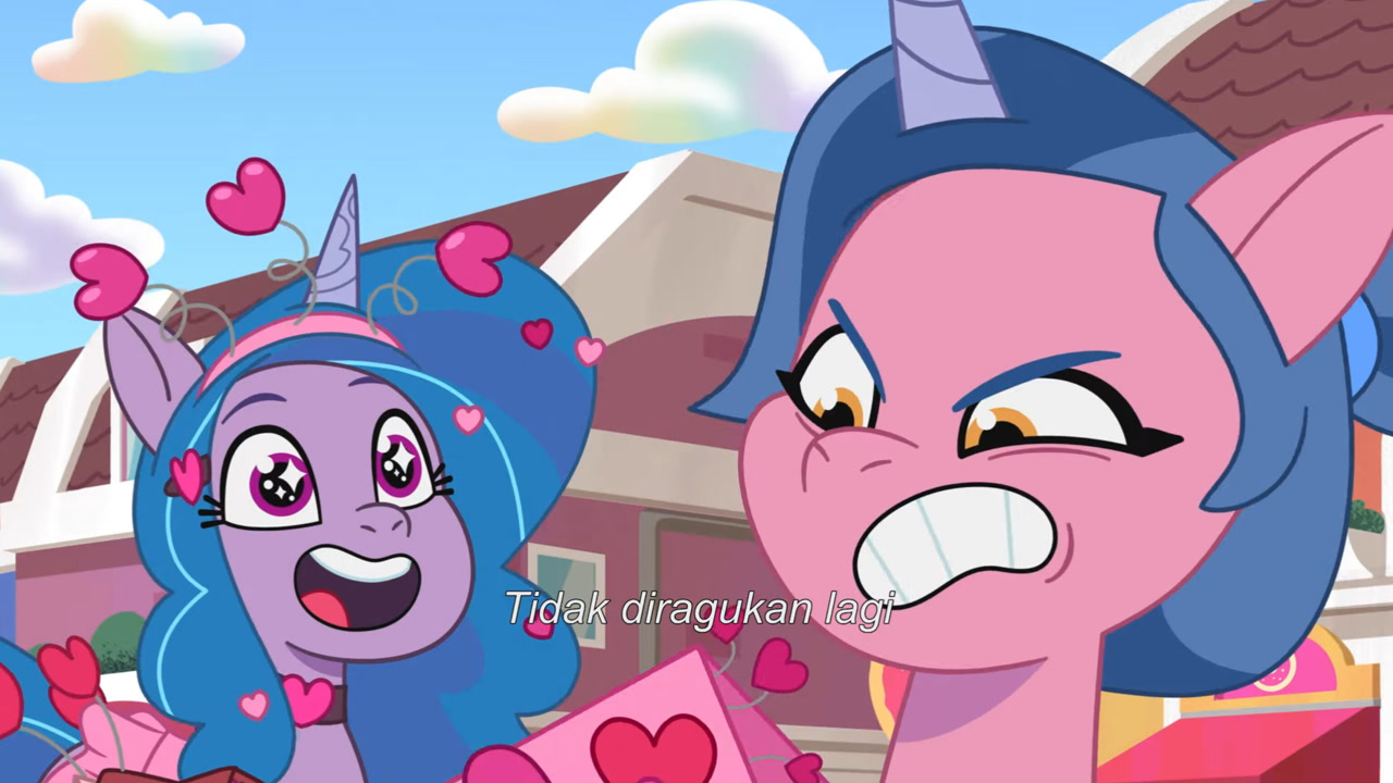 #3034553 - safe, screencap, izzy moonbow, plum library, pony, unicorn ...